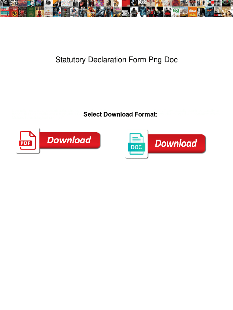 Fillable Online Statutory Declaration Form Png Doc. Statutory ...