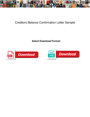 Creditors Balance Confirmation Letter Format In Word - Fill Online ...
