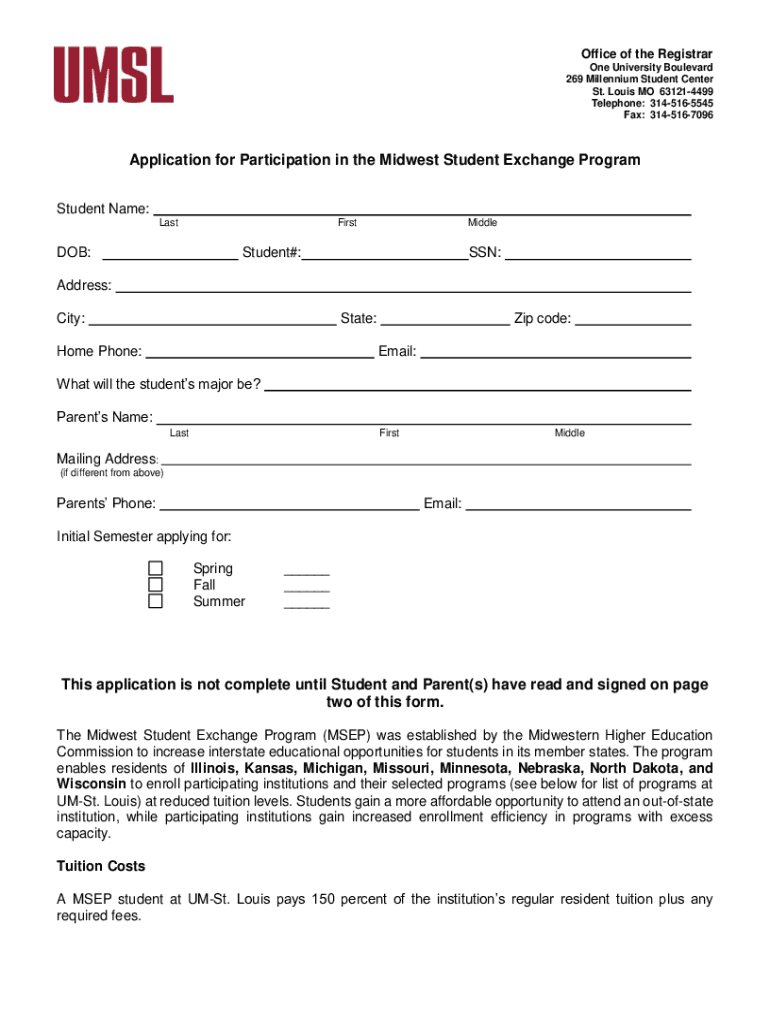 Fillable Online St Louis University Transcripts Request Fax Email Print - pdfFiller
