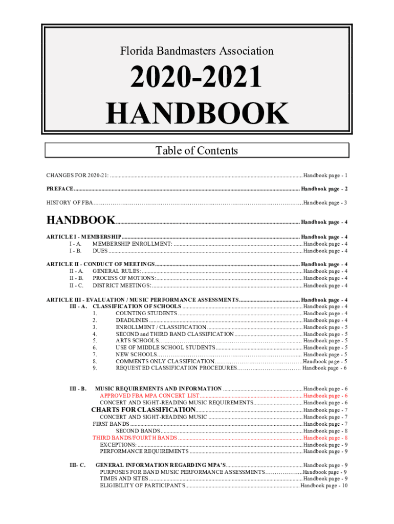 Fillable Online fba flmusiced Employee Handbook.docx - EMPLOYEE ...