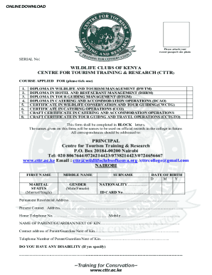 Fillable Online CTTR APPLICATION FORM 1 Fax Email Print - pdfFiller