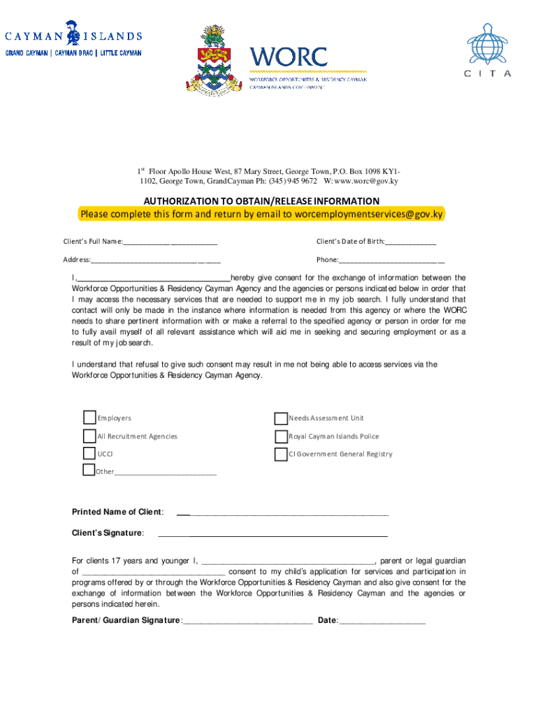 Fillable Online Workforce Opportunities & Residency Cayman - WORC Fax ...