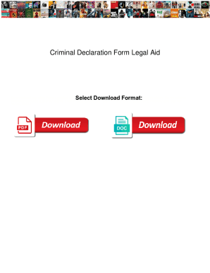 Fillable Online Criminal Declaration Form Legal Aid. Criminal ...