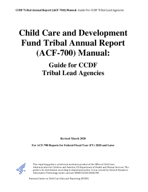 Fillable Online Tribal Annual Report, Guide For CCDF Tribal Lead ...