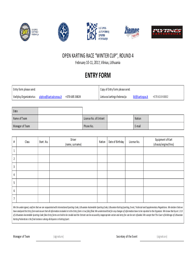 Fillable Online Appendix No.4 2016-2017 (WC4) Entry form.docx Fax Email ...
