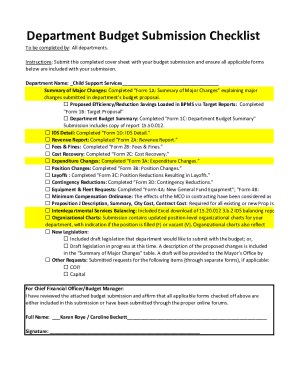 Fillable Online sf.govsitesdefaultDepartment Budget Submission ...