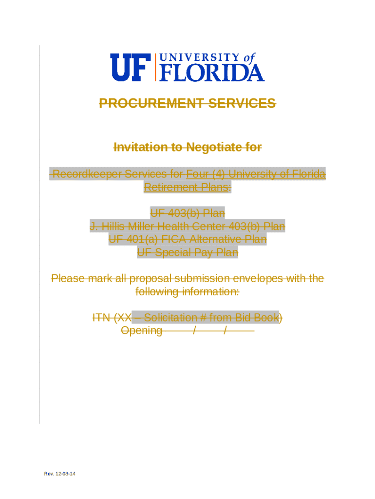 PROCUREMENT SERVICES - University of Florida Doc Template | pdfFiller
