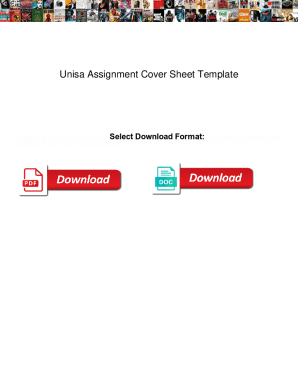 Unisa Assignment Cover Page - Fill Online, Printable, Fillable, Blank ...
