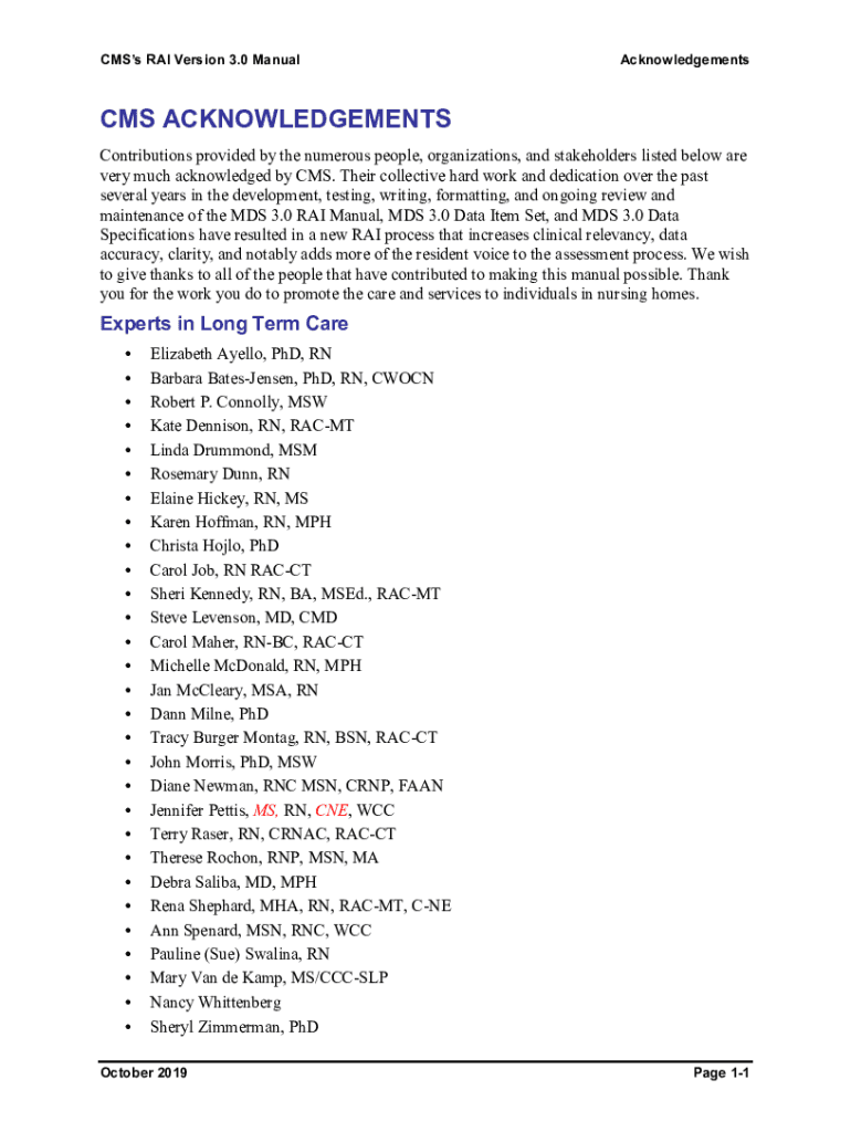 Fillable Online 11113 MDS 3.0 Chapter 1 v1.17.1. Minimum Data Set 3.0 ...