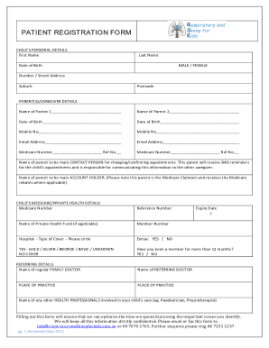 Fillable Online 23+ Patient Registration Form Templates - PDF, DOCFree ...