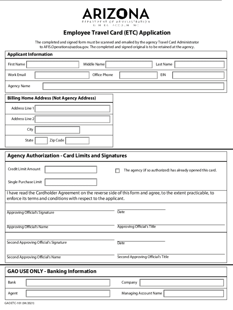 Fillable Online gao az www.irs.govirmpart11.32.4 Government Travel Card ...