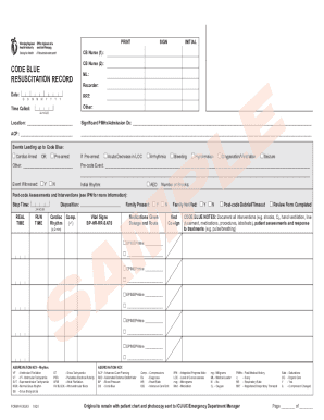 Fillable Online Code Blue Policy for a Tertiary Care Trauma Hospital in ...