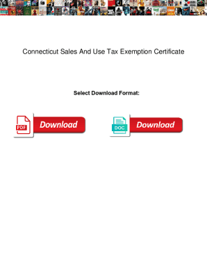 Fillable Online Connecticut Sales And Use Tax Exemption Certificate ...
