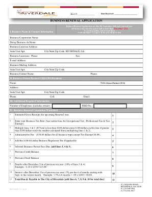 Fillable Online BUSINESS RENEWAL APPLICATION Fax Email Print - pdfFiller