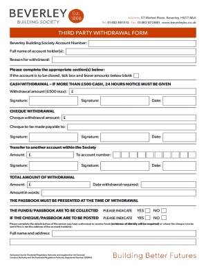 Fillable Online GENERAL SAVINGS ACCOUNT APPLICATION FORM - beverleybs ...