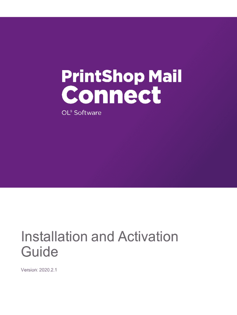 Fillable Online PDF PlanetPress Connect Installation and Activation ...