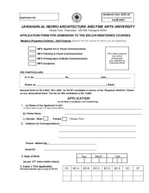 Fillable Online www.jnafau.ac.in Fax Email Print - pdfFiller