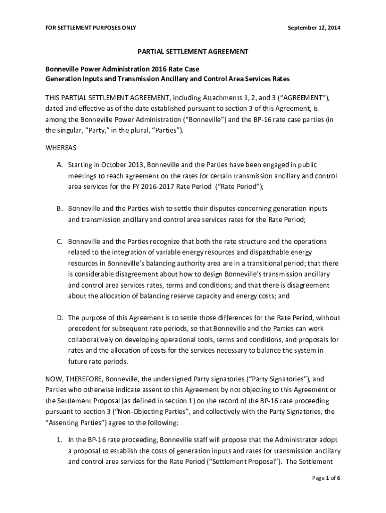 Fillable Online PARTIAL SETTLEMENT AGREEMENT Fax Email Print - pdfFiller