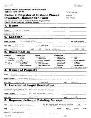 Fillable Online Fillable Online National Register Forms Fax Email Print ...