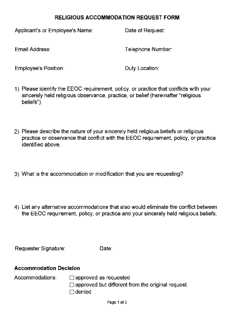 Fillable Online EEOC Religious Accommodation Request Form - Final.pdf ...
