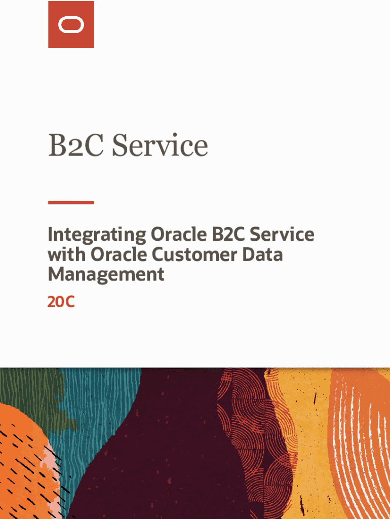 Fillable Online Integrating Oracle B2C Service with Oracle Customer ...