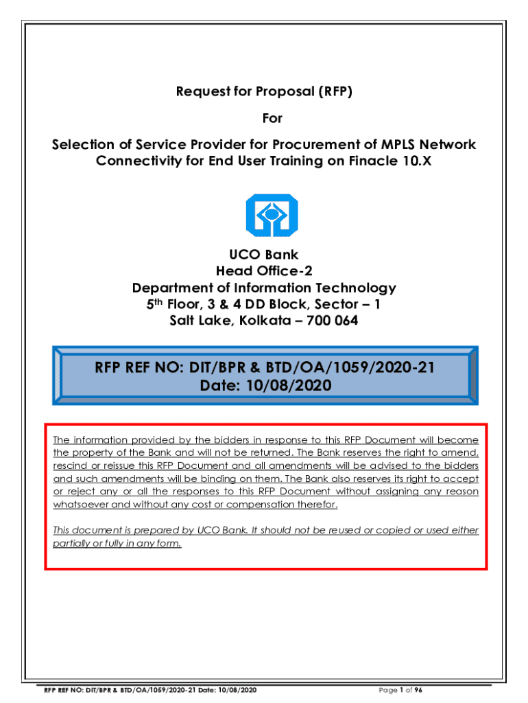 Fillable Online Request for Proposal (RFP) For Setup of Multi Protocol ...
