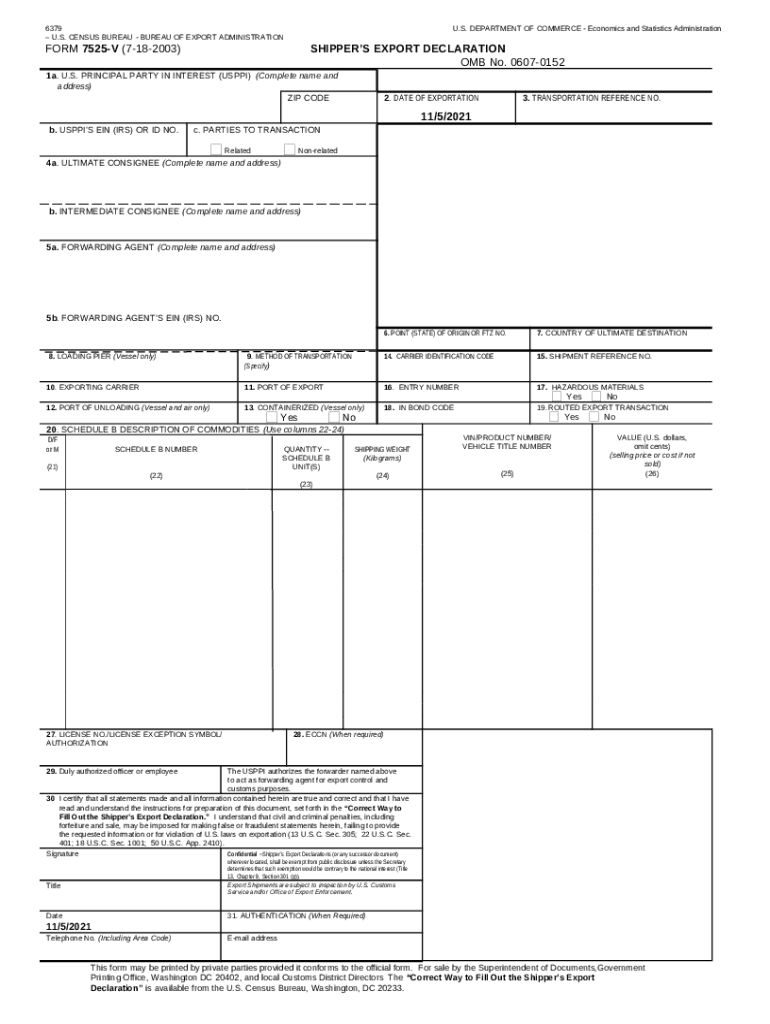 shipper's-export-declaration-(sed).pdf - 7525-V(Govt ... Doc Template ...