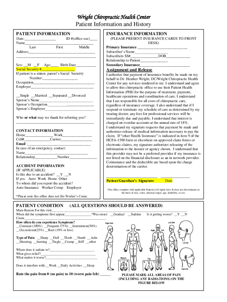 Fillable Online Get the free CHIROPRACTIC REGISTRATION AND HISTORY ...