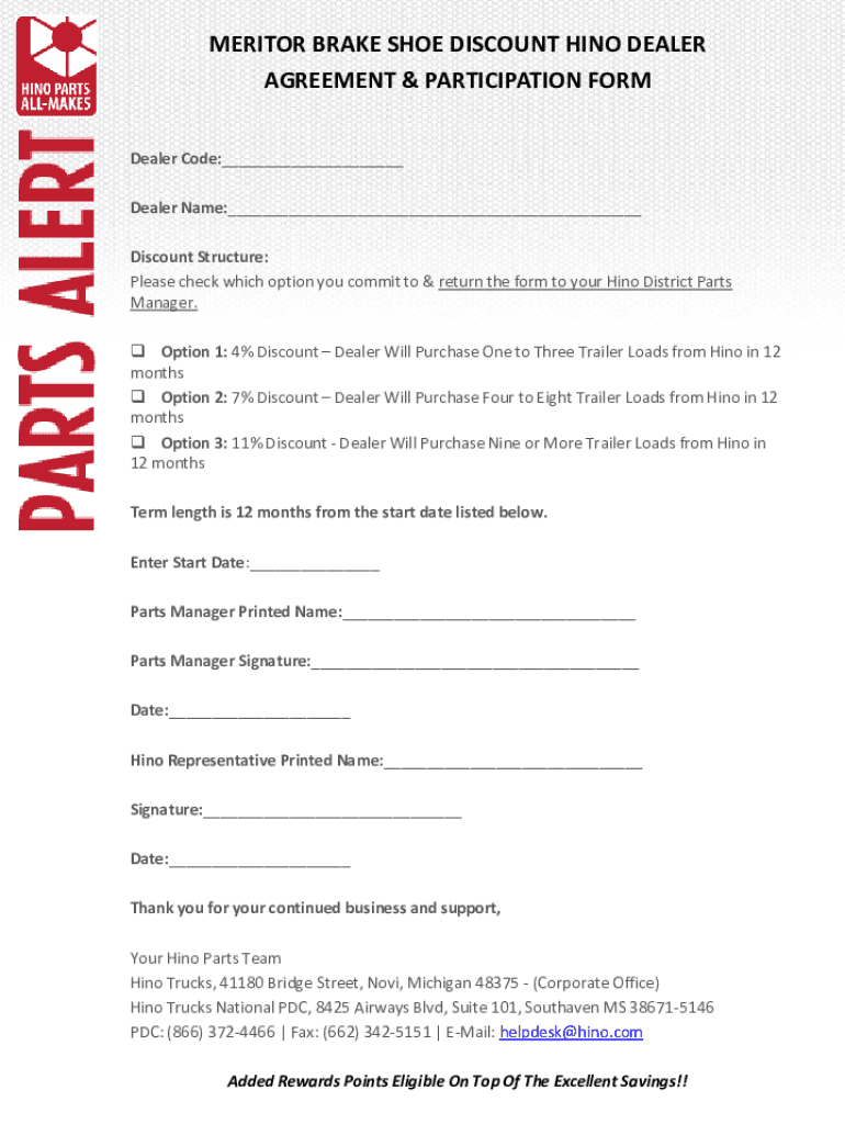 Fillable Online MERITOR BRAKE SHOES TRAILER LOAD & COMMITMENT ... Fax ...