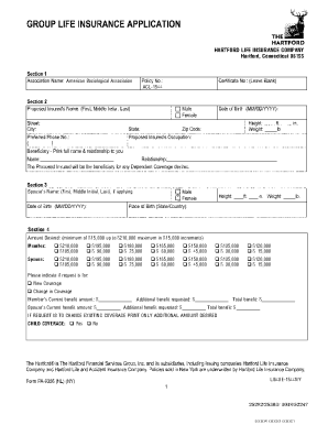 Fillable Online Hartford life and accident insurance company address ...