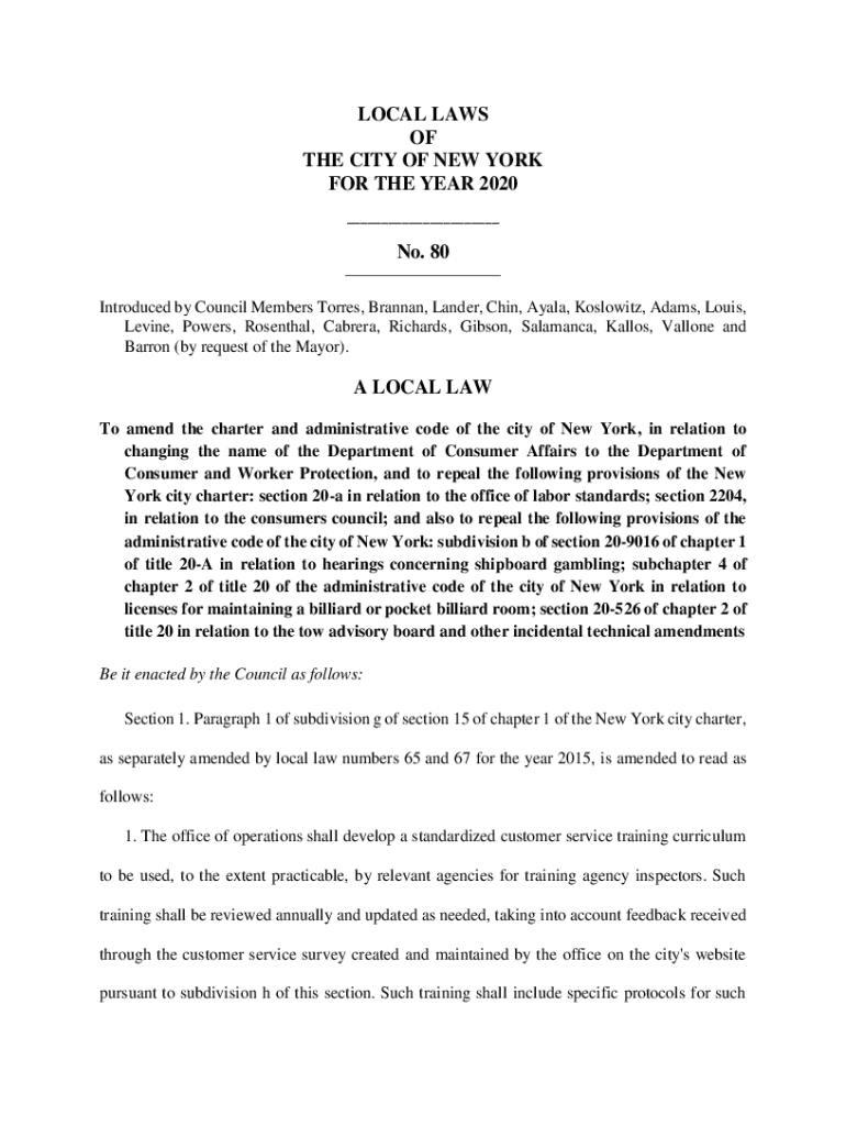 Fillable Online New York City Local Law 6PoliceTraffic Fax Email Print ...