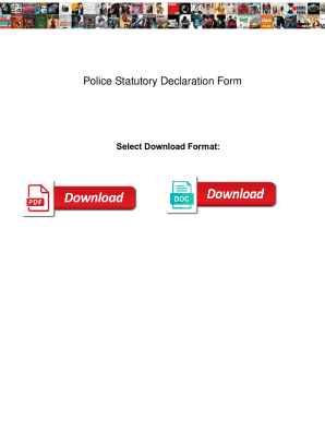 Fillable Online Police Statutory Declaration Form. Police Statutory ...