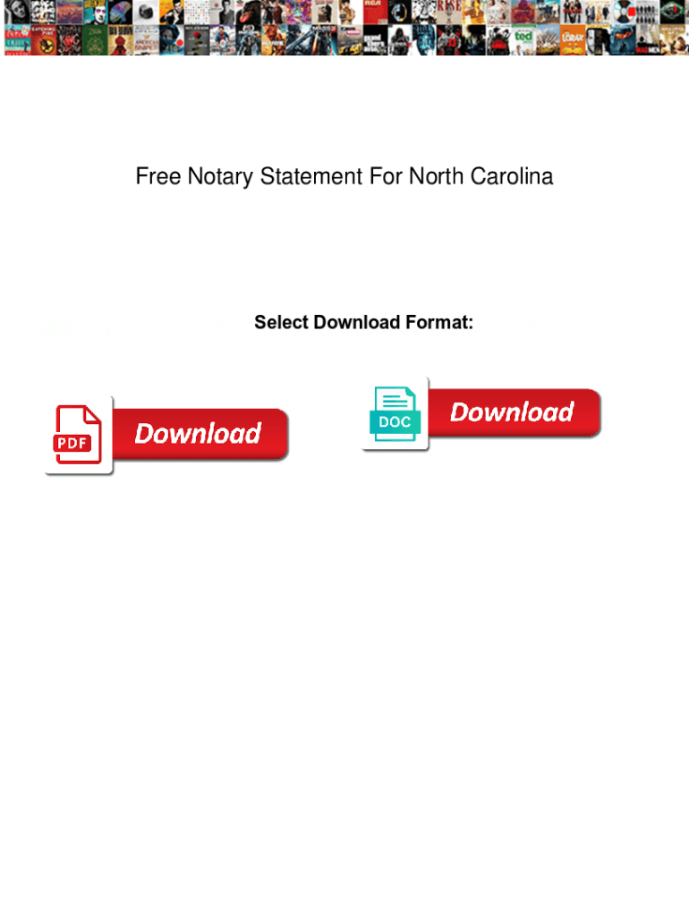 Fillable Online Free North Carolina Notary Acknowledgment Form - Word ...