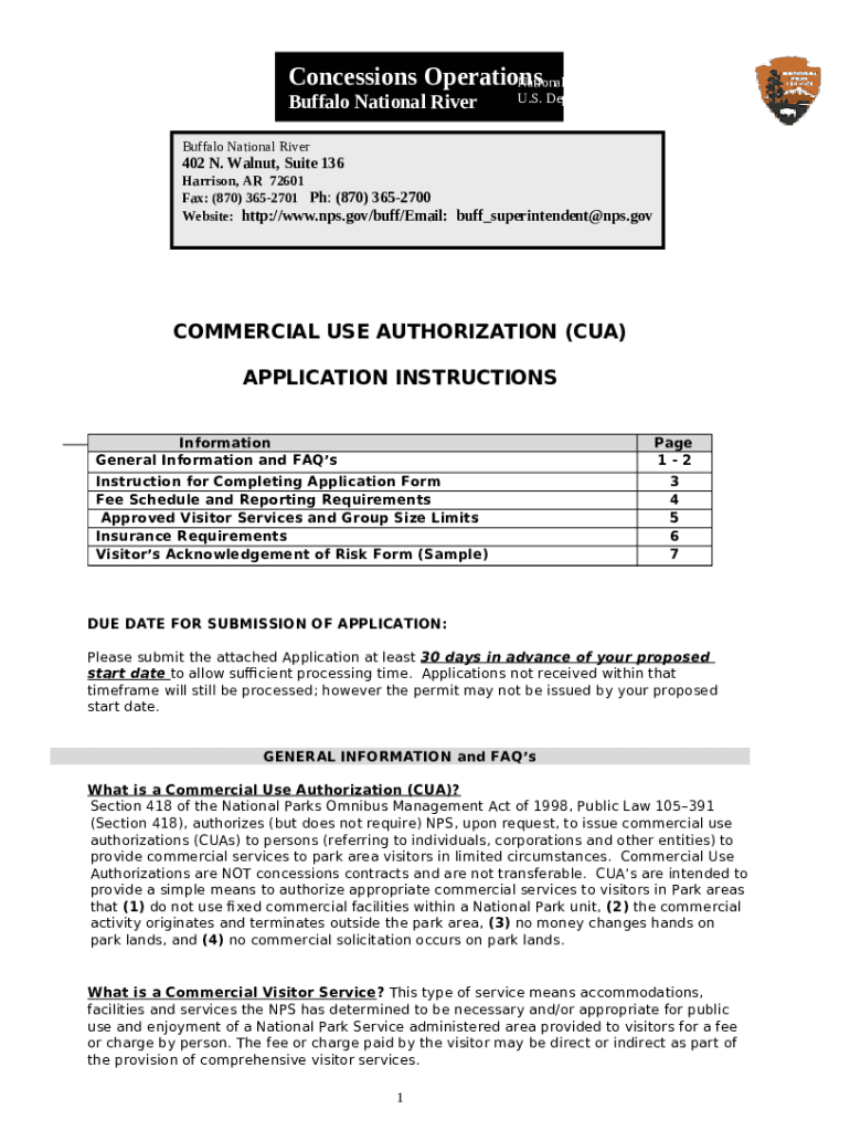 OMB Control No. 1024-0268 CUA APPLICATION Page 1 of ... Doc Template ...