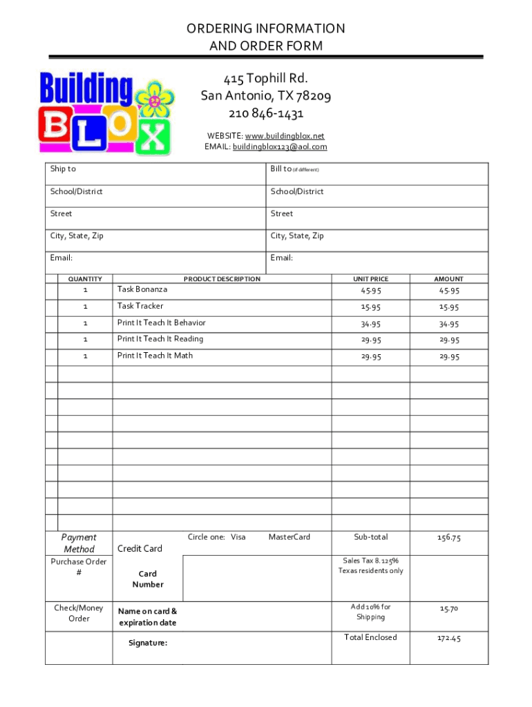 Fillable Online Free Order Form Templates - Smartsheet Fax Email Print ...