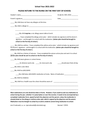 Fillable Online Nyc School Health Form 2021Life-Healthy.Net Fax Email ...