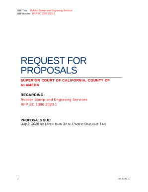 REQUEST FOR PROPOSALS - Court of RFP Title: Rubber Stamps ... - alameda ...