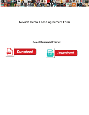 Fillable Online Nevada Rental Lease Agreement Form. Nevada Rental Lease ...