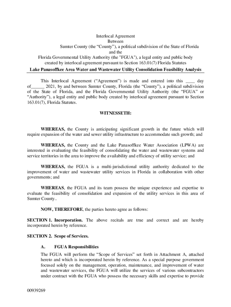 Fillable Online Interlocal Agreement Lake Pan Area 20210802 (00939269 ...