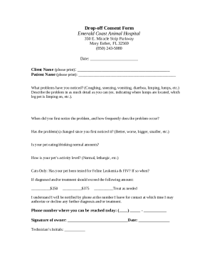 Drop-off Consent Generic.doc - Drop-off Consent ... Doc Template | pdfFiller