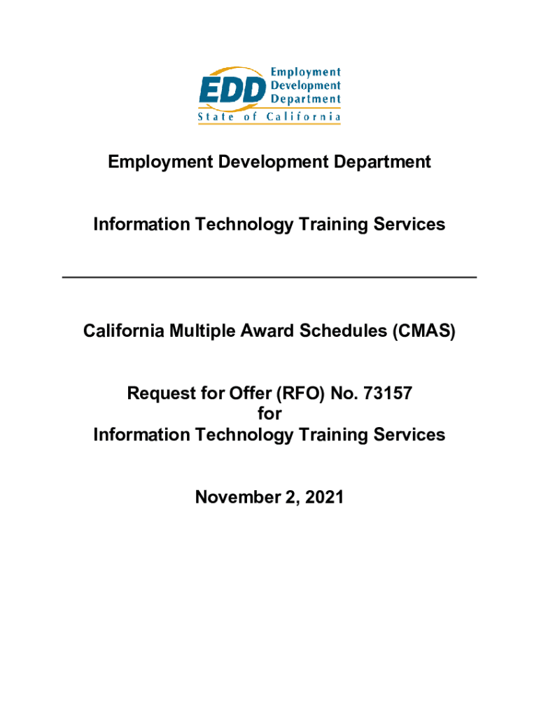 Fillable Online INFORMATION TECHNOLOGY BRANCH REQUEST FOR OFFER (RFO ...