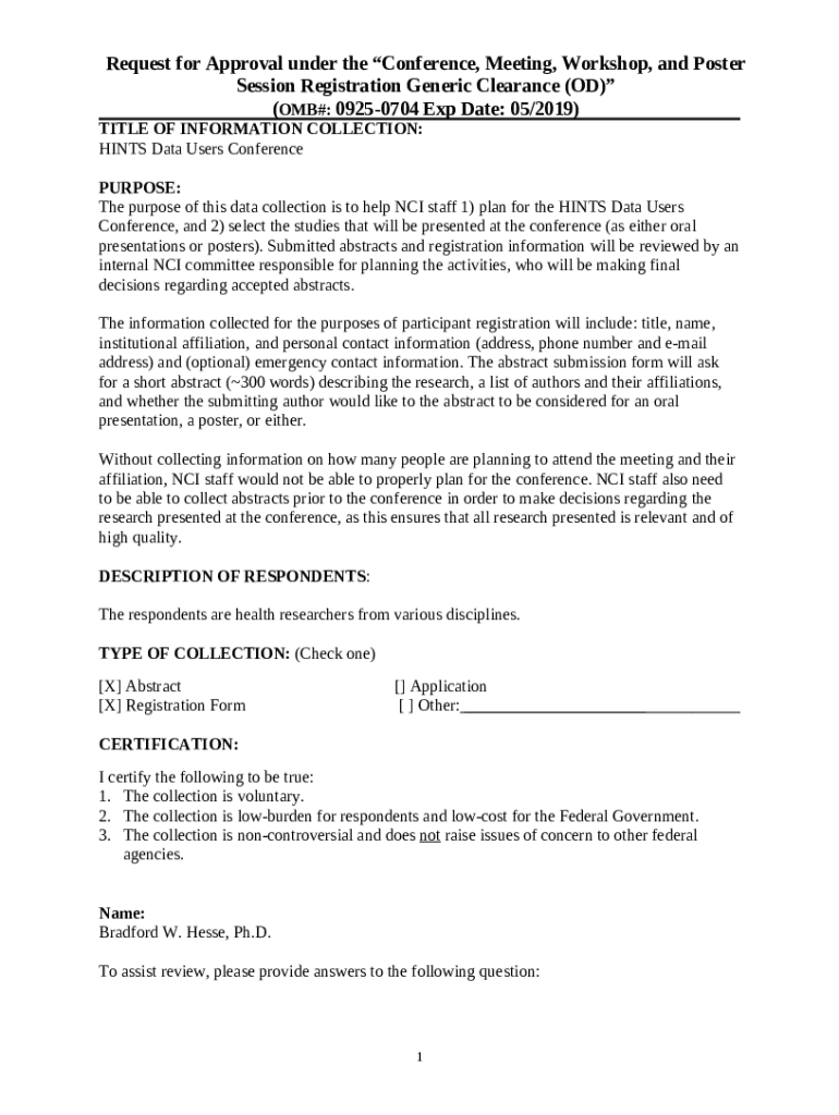 Submission of OMB Review, 30-Day Comment Request ... Doc Template ...