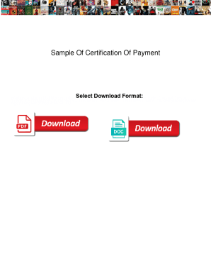 Fillable Online Sample Of Certification Of Payment. Sample Of Certification Of Payment eastern ...