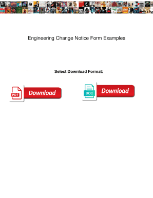 Fillable Online Engineering Change Notice Form Examples. Engineering ...
