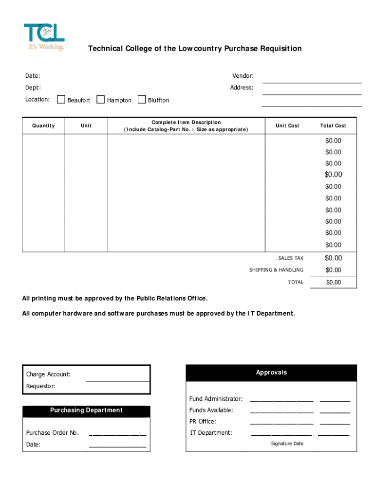 Fillable Online Electronic Requisition (eReq) - Administrative Services ...