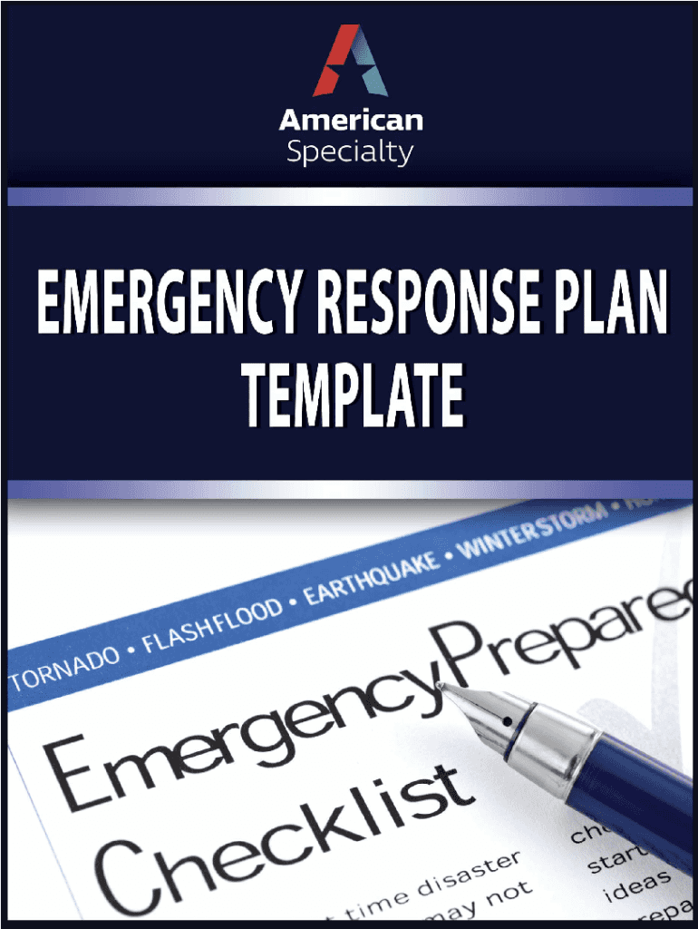 Fillable Online Emergency Response Plan Template.docx Fax Email Print ...