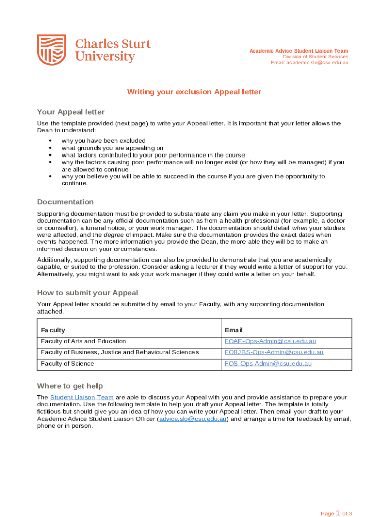 Writing a Strong Appeal Letter (with Samples) Doc Template | pdfFiller