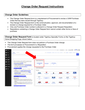 Fillable Online How to - Change Order Form Fax Email Print - pdfFiller