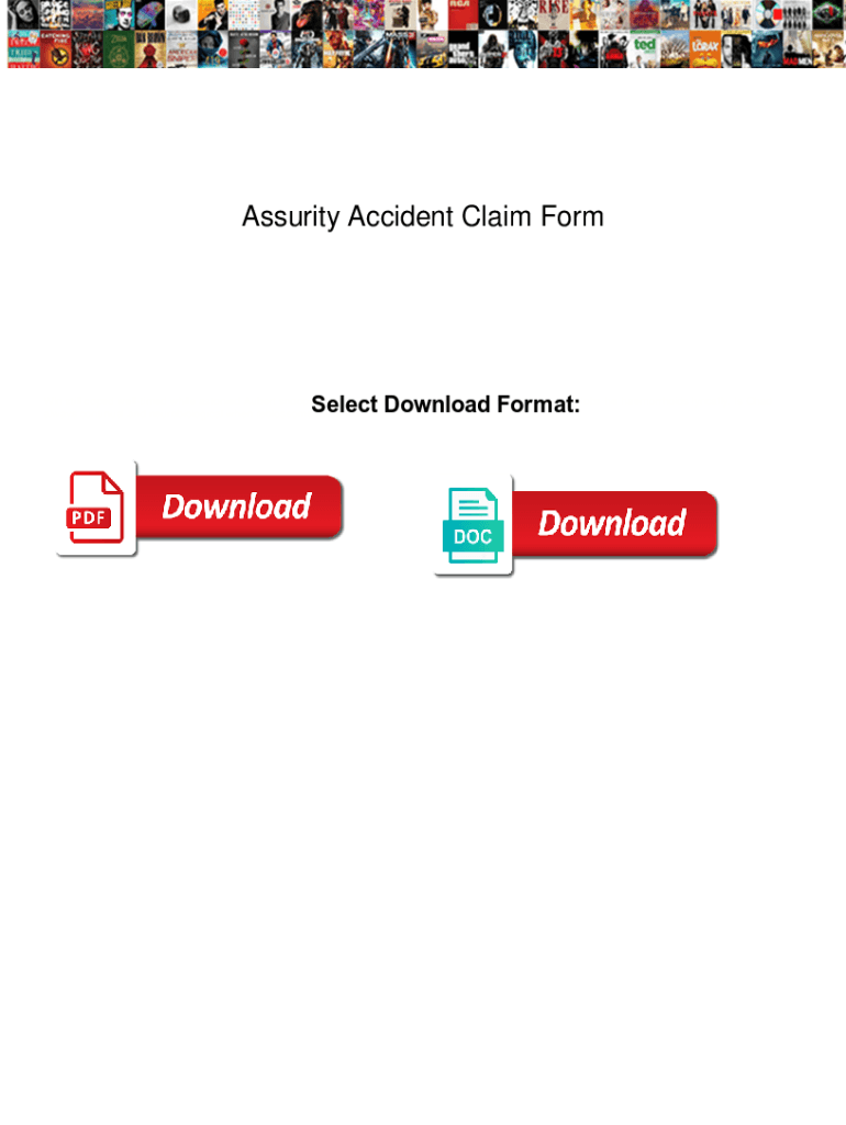 Fillable Online Assurity Accident Claim Form. Assurity Accident Claim ...