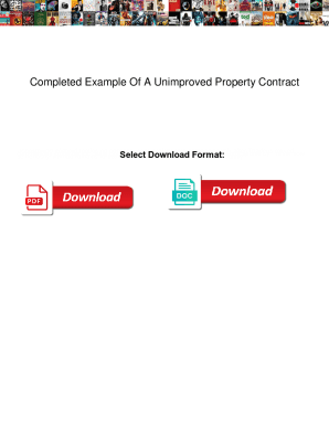 Fillable Online Completed Example Of A Unimproved Property Contract ...